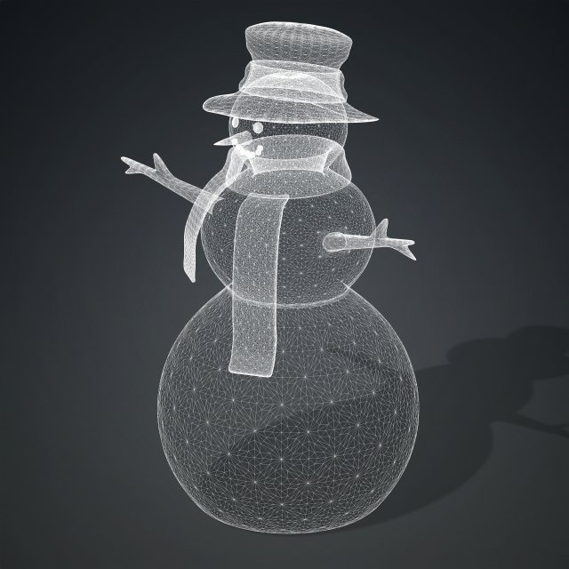 SNOWMAN 3D MODEL - OBJ - FBX - 3D PRINTING - 3D PROJECT - SNOWMAN 3D ...