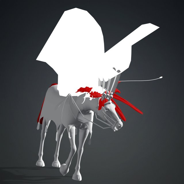 HORSE WINGS 3D MODEL ANIMATED FOR 3D PRINTING AND FBX RIGGED FOR 3D ...