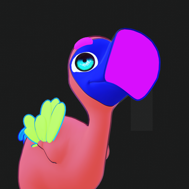 OSTRICH 3D CARTOON OSTRICH 2D ASPECT 3D Model in Cartoon 3DExport