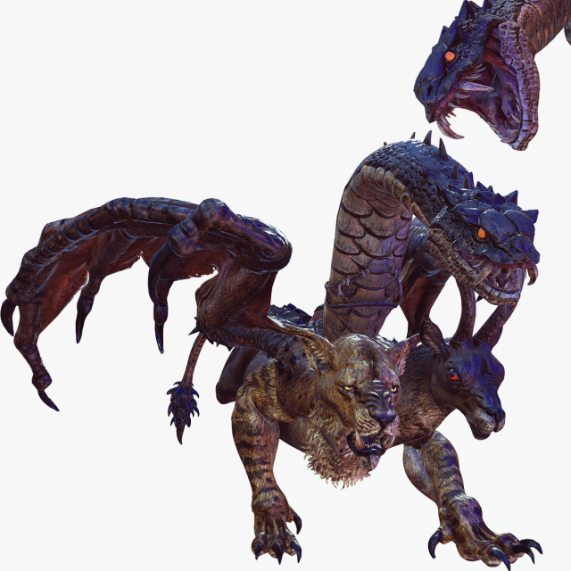 DOWNLOAD CHIMERA 3D MODEL - OBJ FBX - 3D PRINTING - 3D PROJECT ...