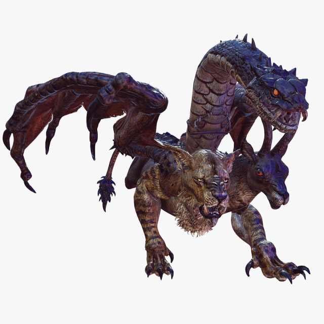 DOWNLOAD CHIMERA 3D MODEL - OBJ FBX - 3D PRINTING - 3D PROJECT ...