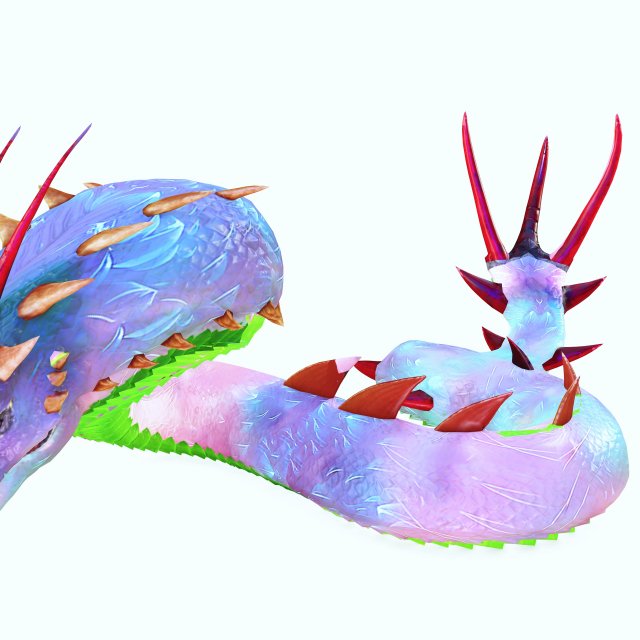 DOWNLOAD BASILIK 3D MODEL ANIMAL PYTHON BASILIK FANTASY DINOSAUR RAPTOR ...