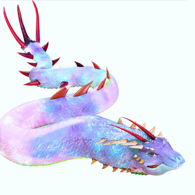 DOWNLOAD BASILIK 3D MODEL ANIMAL PYTHON BASILIK FANTASY DINOSAUR RAPTOR ...