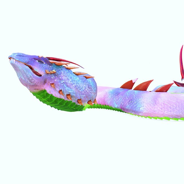 DOWNLOAD BASILIK 3D MODEL ANIMAL PYTHON BASILIK FANTASY DINOSAUR RAPTOR ...