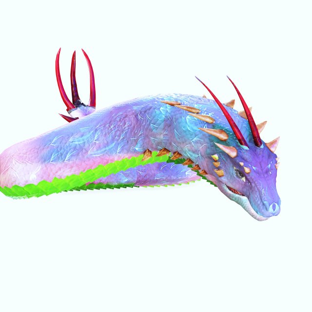 DOWNLOAD BASILIK 3D MODEL ANIMAL PYTHON BASILIK FANTASY DINOSAUR RAPTOR ...