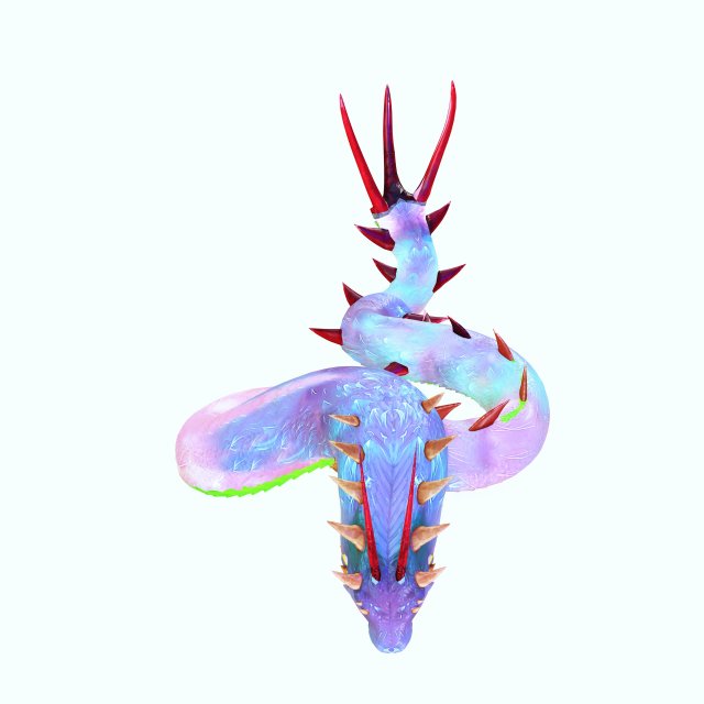 DOWNLOAD BASILIK 3D MODEL ANIMAL PYTHON BASILIK FANTASY DINOSAUR RAPTOR ...