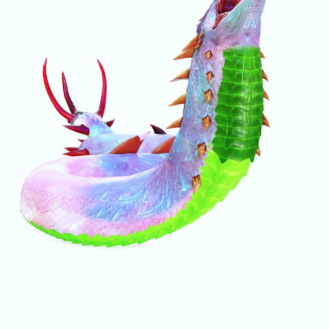 DOWNLOAD BASILIK 3D MODEL ANIMAL PYTHON BASILIK FANTASY DINOSAUR RAPTOR ...