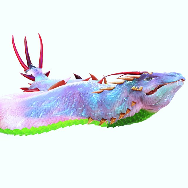 DOWNLOAD BASILIK 3D MODEL ANIMAL PYTHON BASILIK FANTASY DINOSAUR RAPTOR ...