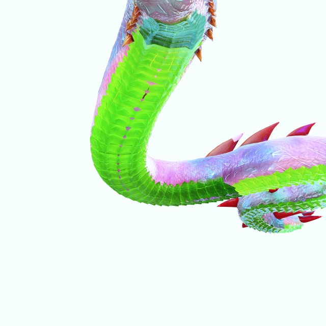 DOWNLOAD BASILIK 3D MODEL ANIMAL PYTHON BASILIK FANTASY DINOSAUR RAPTOR ...