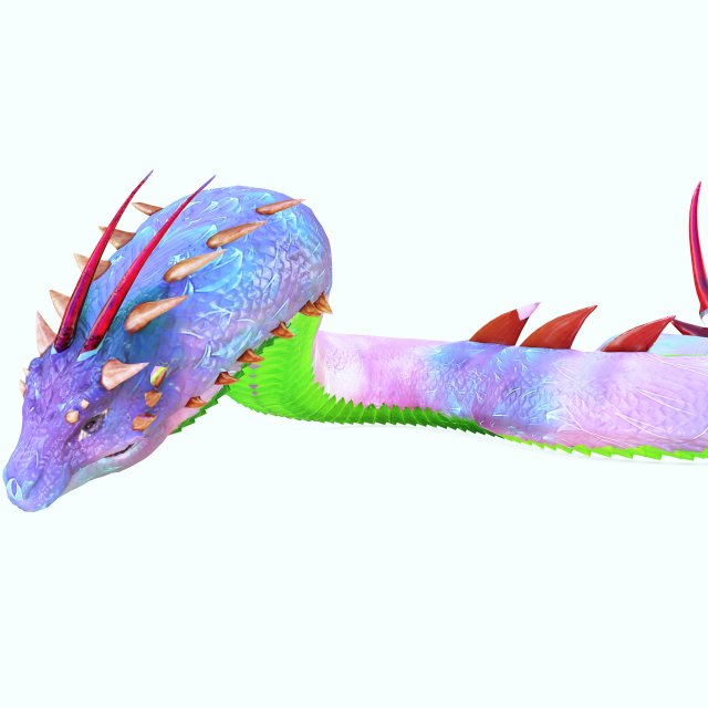 DOWNLOAD BASILIK 3D MODEL ANIMAL PYTHON BASILIK FANTASY DINOSAUR RAPTOR ...