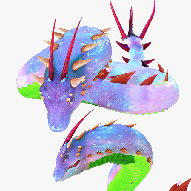 DOWNLOAD BASILIK 3D MODEL ANIMAL PYTHON BASILIK FANTASY DINOSAUR RAPTOR ...