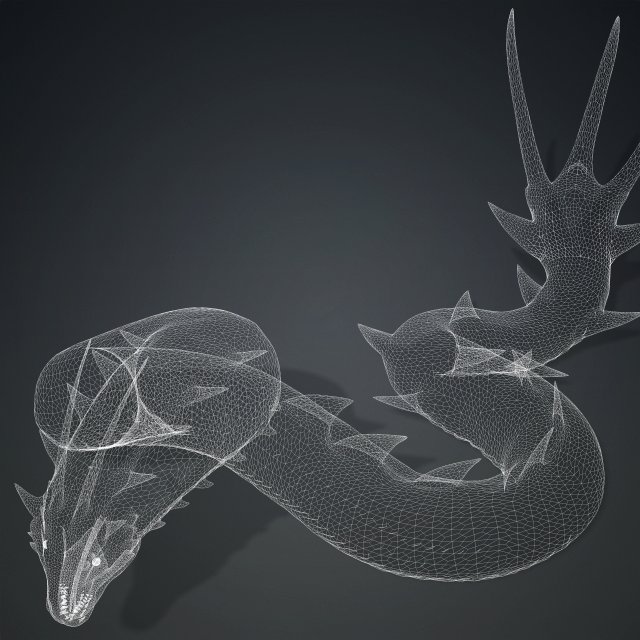 DOWNLOAD BASILIK 3D MODEL ANIMAL PYTHON BASILIK FANTASY DINOSAUR RAPTOR ...