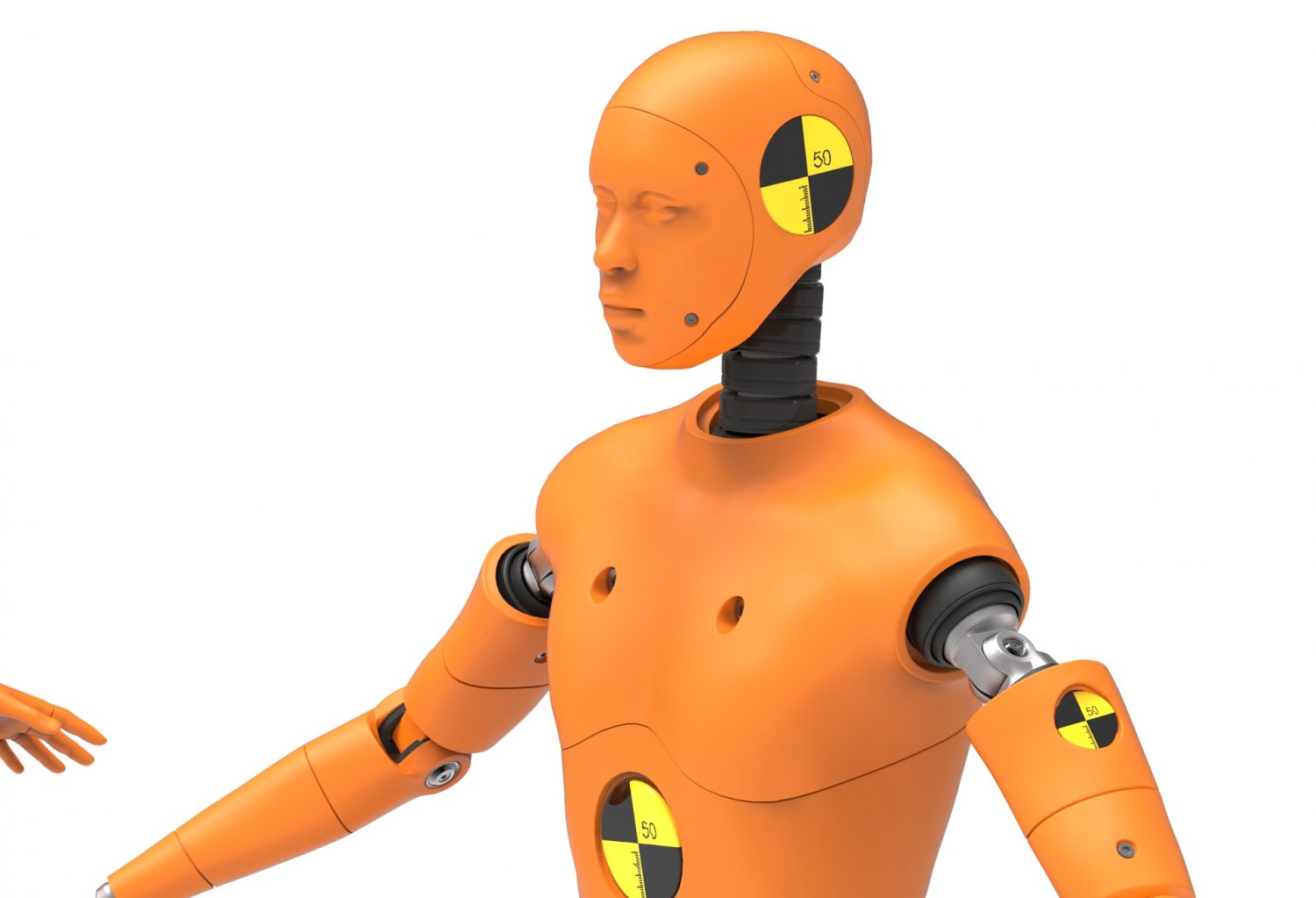 Crash Test Dummy Robot Android 3D Model in Robot 3DExport