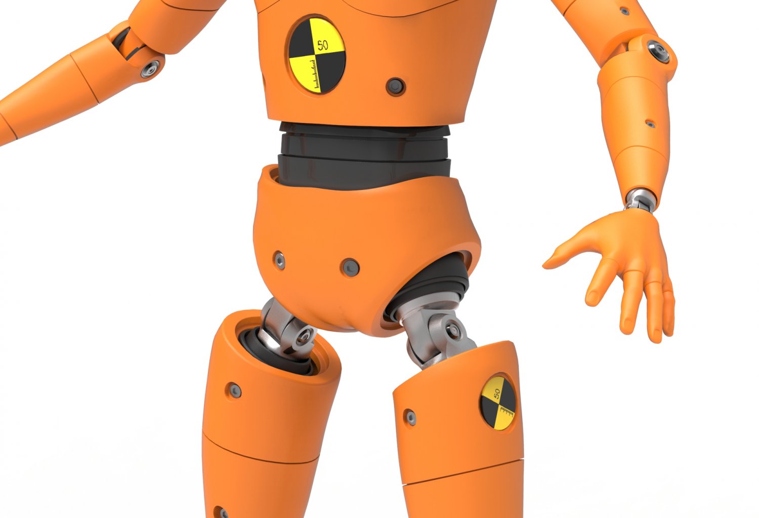 Crash Test Dummy Robot Android 3D Model in Robot 3DExport