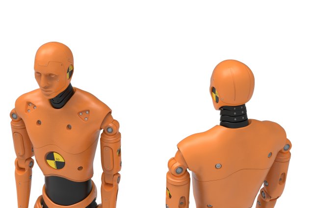 Crash Test Dummy Robot Android 2022 vs hand 3D Model in Robot 3DExport