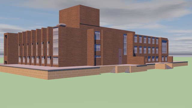 university 3D Model in Buildings 3DExport