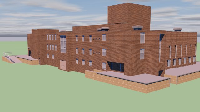 university 3D Model in Buildings 3DExport