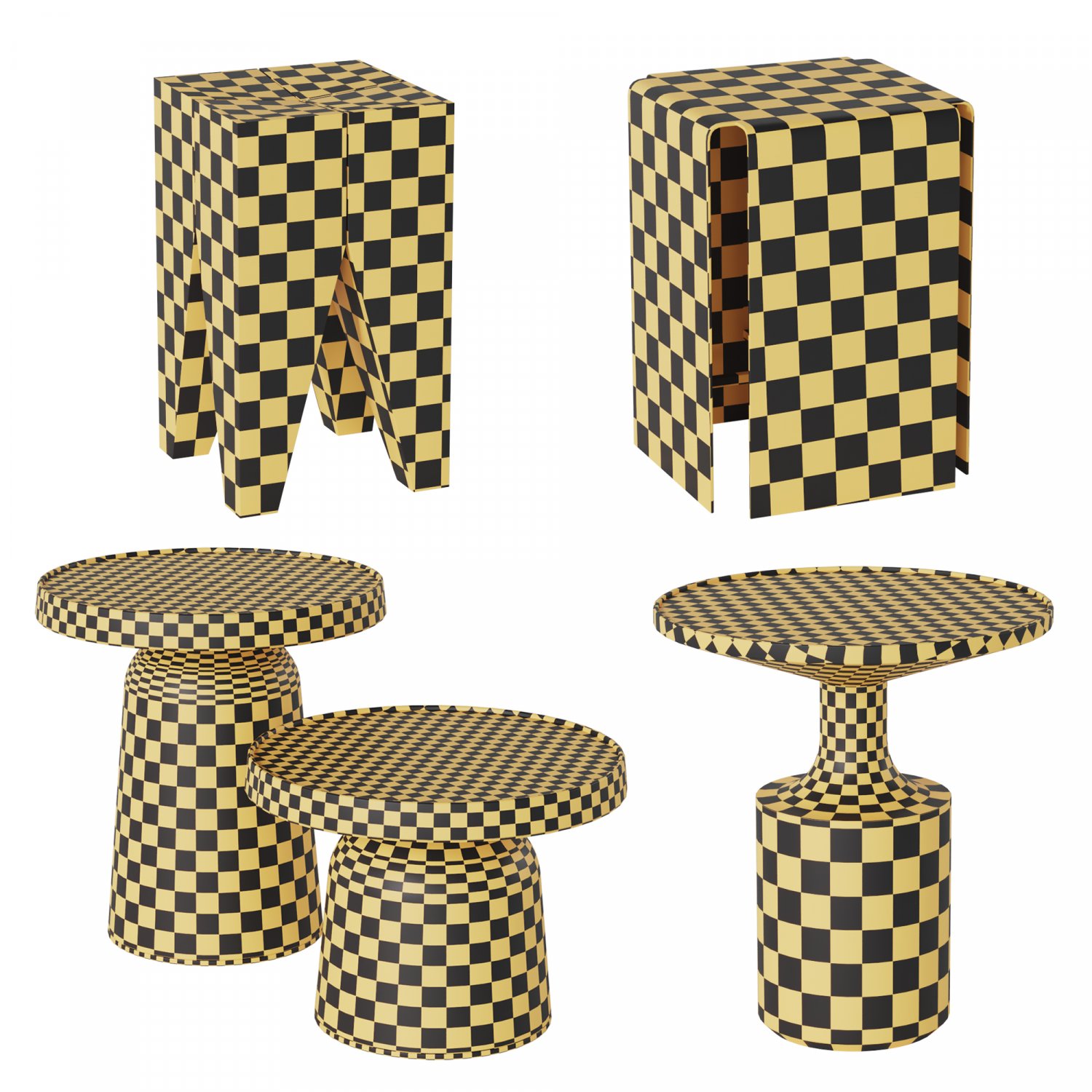side tables set 06 3D Models in Table 3DExport