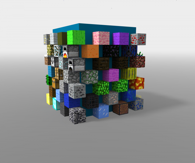 minecraft block pack Model 3D in Lainnya 3DExport
