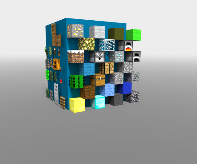 minecraft block pack Model 3D in Lainnya 3DExport