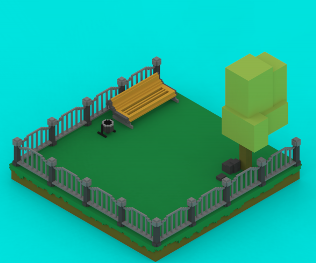 voxel platforms Free 3D Model in Landscapes 3DExport