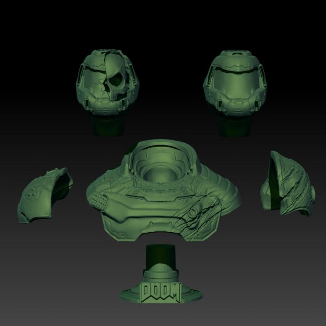 doom slayer 3D Print Model in Figurines 3DExport