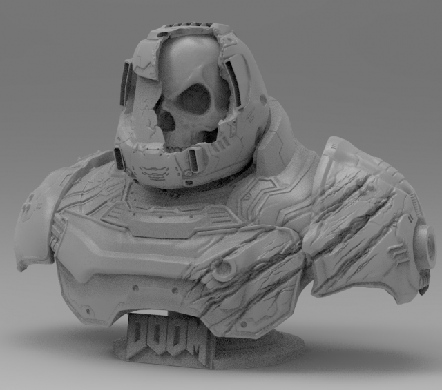 doom slayer 3D Print Model in Figurines 3DExport