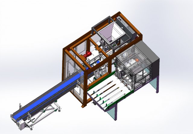 3d drawings bom list for fully automated pocket packing machines 3D ...
