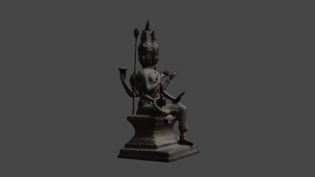 Brahma statue v1 C4D added 3D Model in Sculpture 3DExport