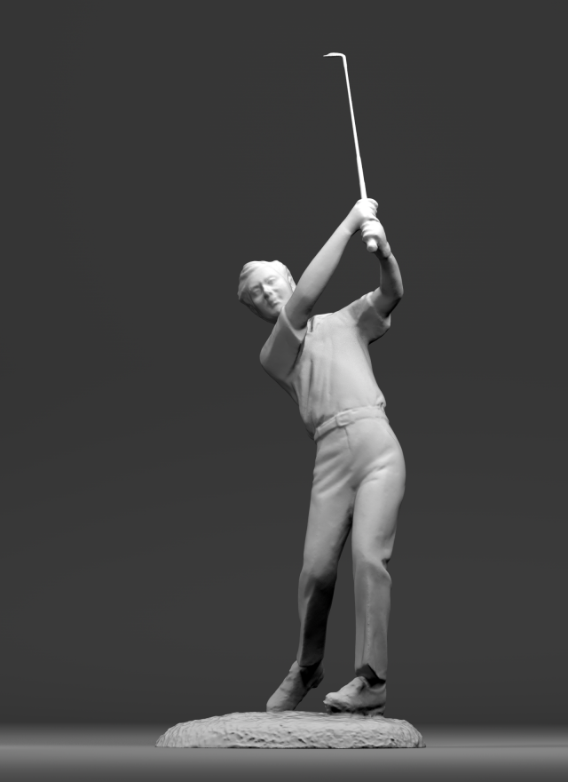 male golfer statue 3D Print Model in Man 3DExport