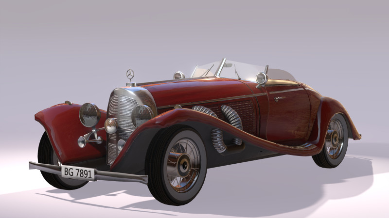 MERCEDES-BENZ 500 1930 STL FILE 3D PRINTING 3D Model in Old Cars 3DExport