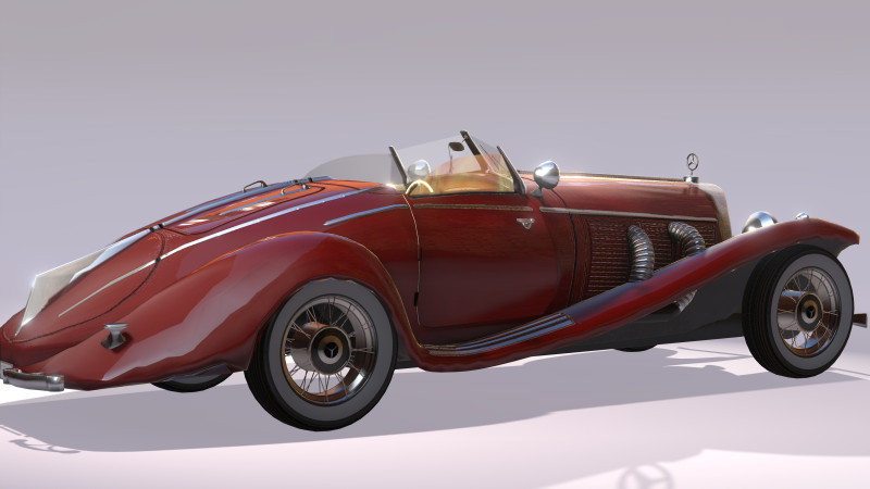 MERCEDES-BENZ 500 1930 STL FILE 3D PRINTING 3D Model in Old Cars 3DExport
