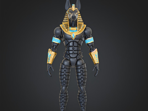 Statue articulée d'Anubis debout égyptien Flexi God Modèle d'impression ...