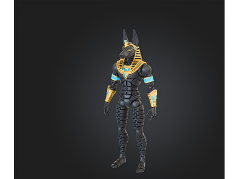 Statue articulée d'Anubis debout égyptien Flexi God Modèle d'impression ...