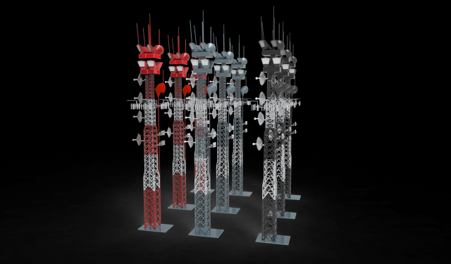 radio masts and towers 3D Model in Other 3DExport