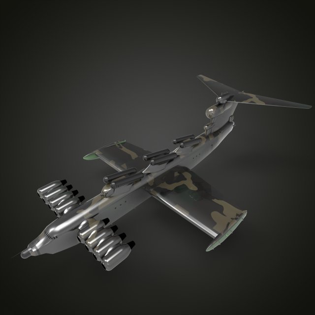 Lun-class ekranoplan Model 3D in Petarung 3DExport