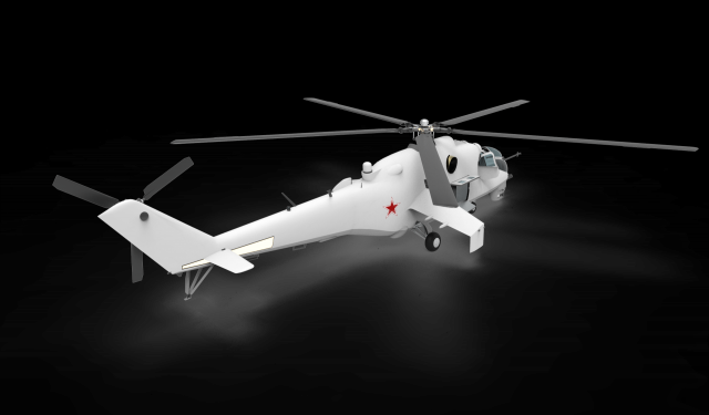 Mil Mi-24 3D Model in Helicopter 3DExport
