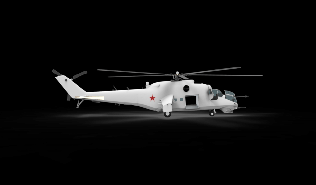 Mil Mi-24 3D Model in Helicopter 3DExport