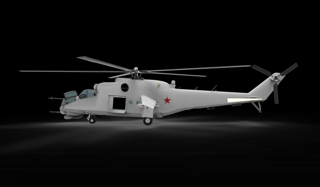 Mil Mi-24 3D Model in Helicopter 3DExport