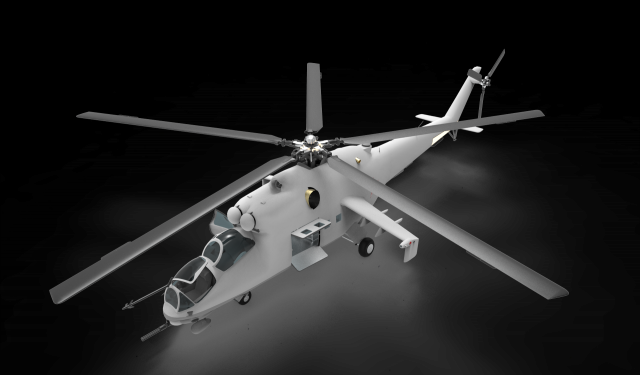 Mil Mi-24 3D Model in Helicopter 3DExport