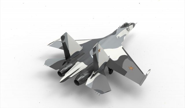Sukhoi SU-35 3D Model in Jet 3DExport