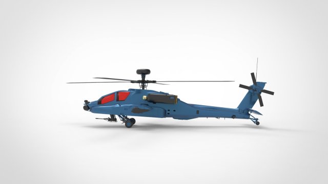 AH-64 Apache 3D Model in Helicopter 3DExport