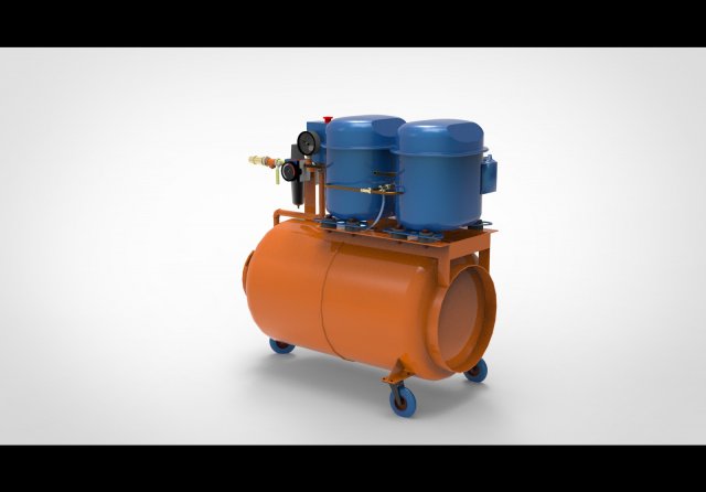 Air compressor 3D Model in Machines 3DExport