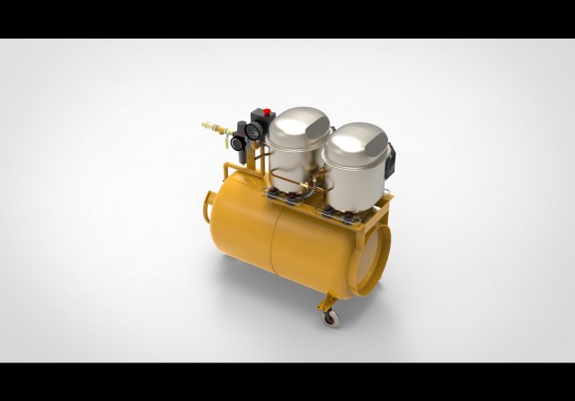 Air compressor 3D Model in Machines 3DExport