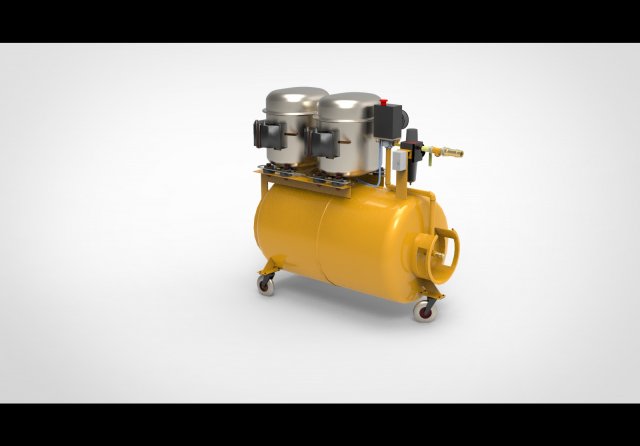 Air compressor 3D Model in Machines 3DExport