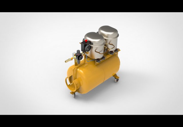 Air compressor 3D Model in Machines 3DExport