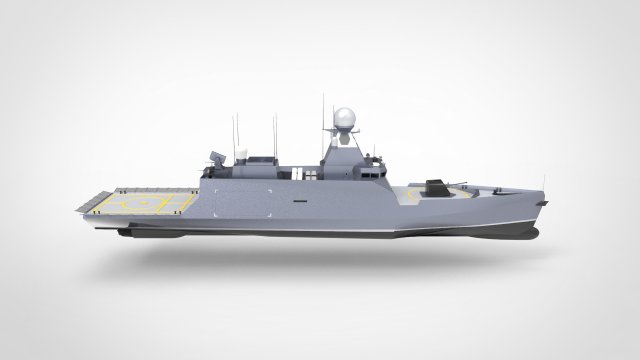 Corvette ship 3D Model in Battleship 3DExport