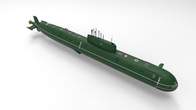 Russian submarine Low-poly 3D Model in Submarine 3DExport