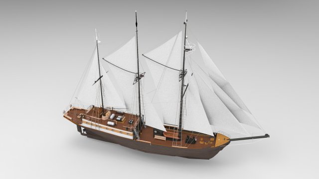Sailing Ship 3D Model in Sailboat 3DExport