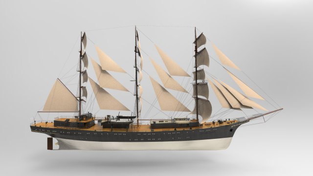 Sailing Ship 3D Model in Sailboat 3DExport